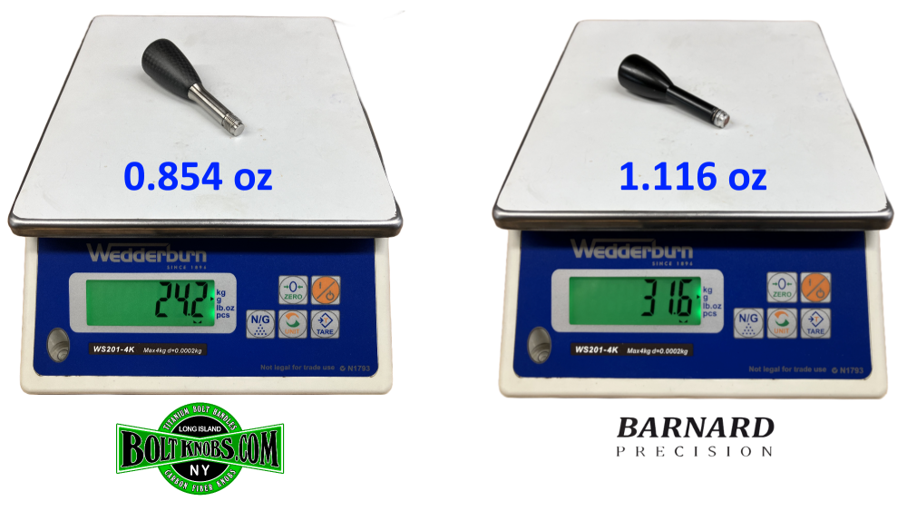 barnard titanium bolt handle and carbon fiber knob