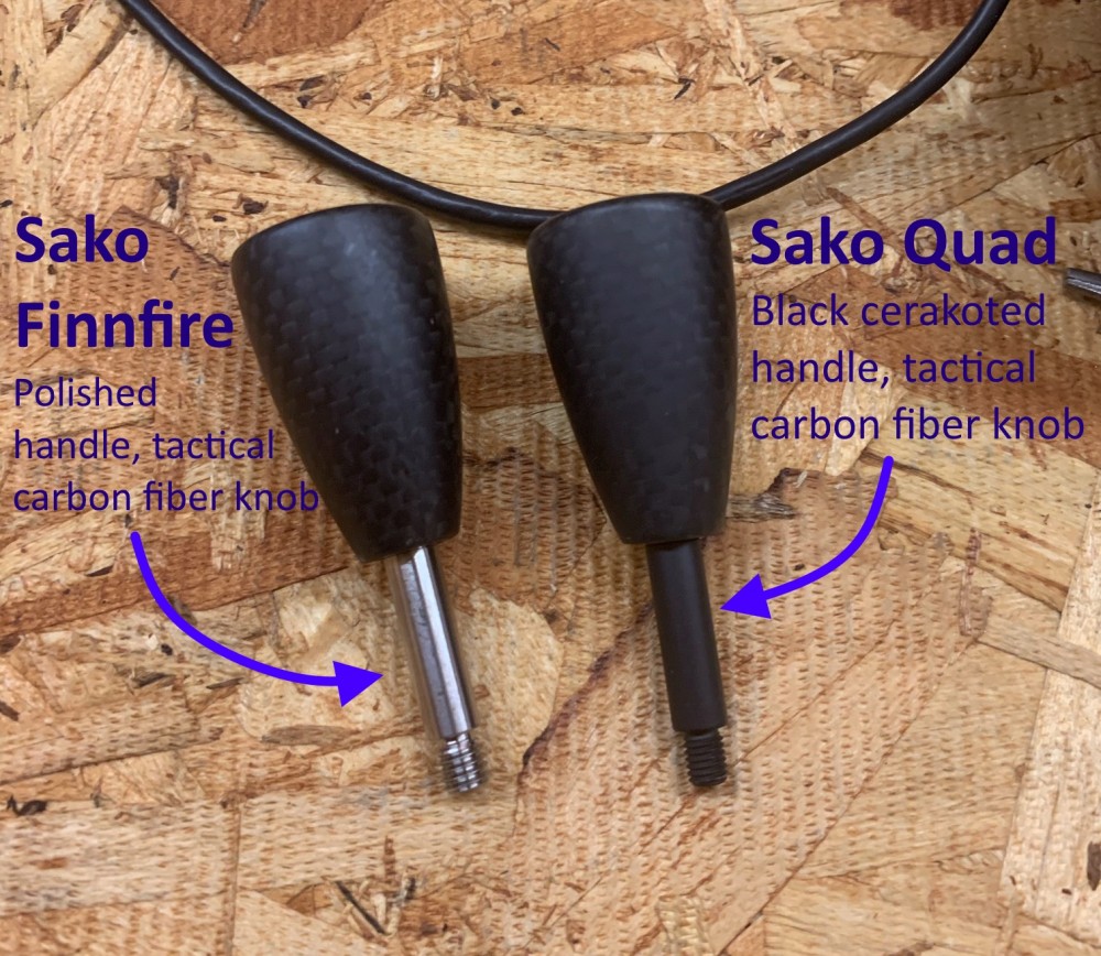 Sako Quad and Finnfire II - titanium bolt handle