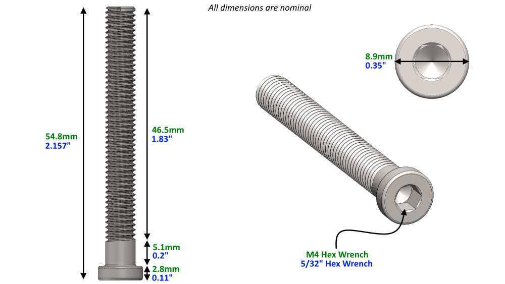 Tikka T3 / T3x / T1x - gunsmith action screws