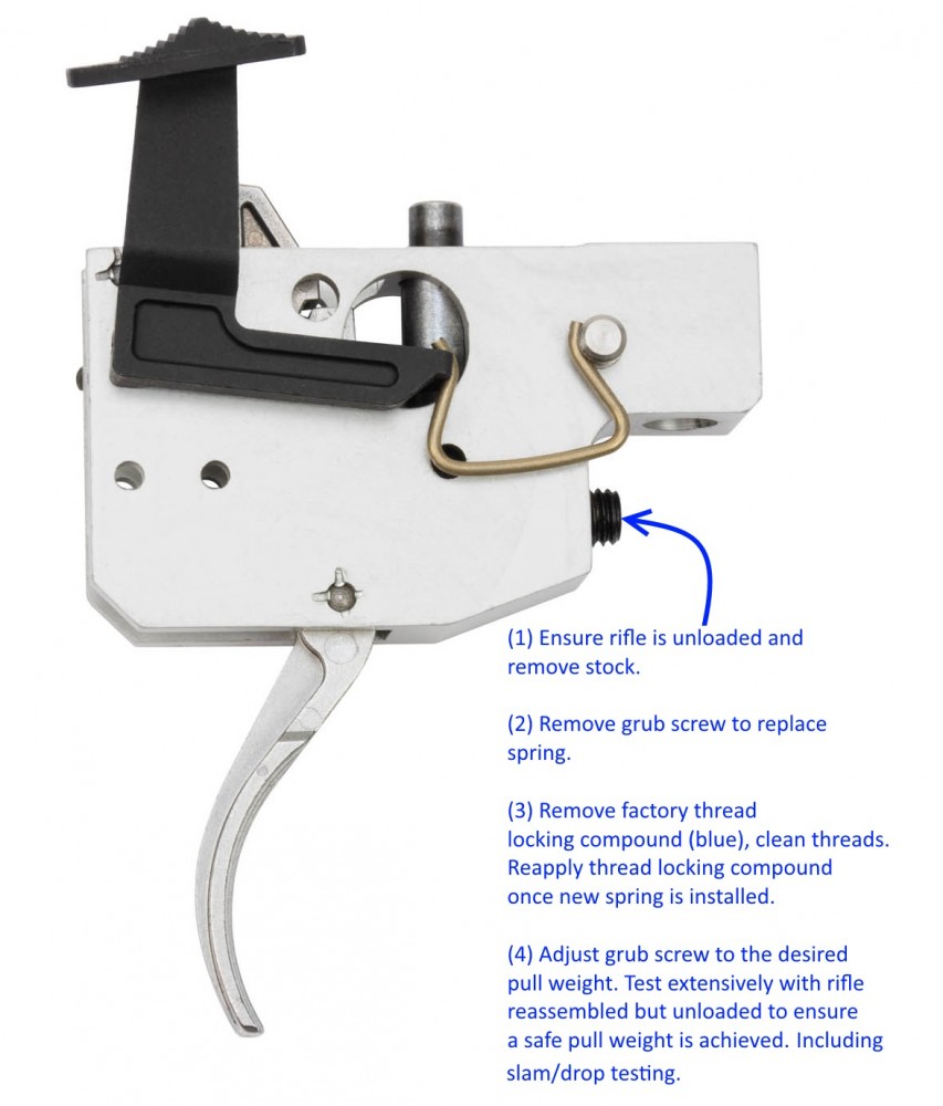 Tikka T3 / T3x and Sako 75, 85, A7 trigger springs